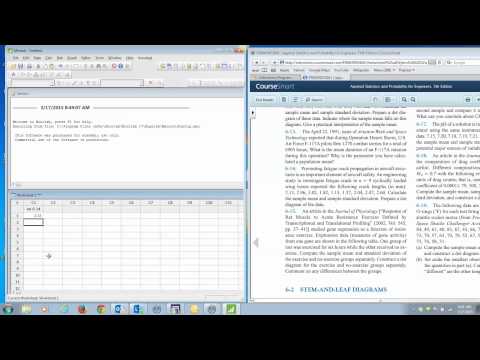 EGN3443 minitab how to enter data