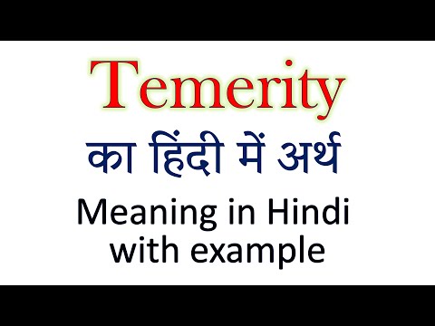 Temerity meaning in Hindi | Explained Temerity With Using Sentence