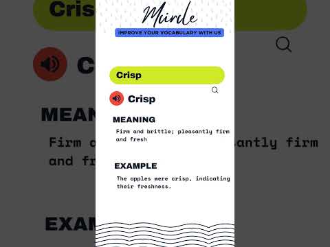 Meaning of Word  CRISP #shortvideo #english #learning