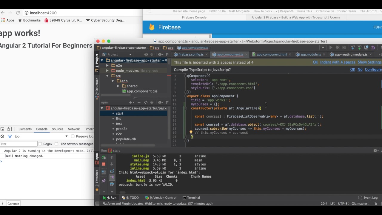 Angular 2 + Firebase Example (Not a Tutorial)