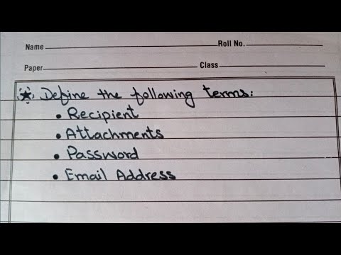 Define Recipient,Attachment,Password & Email Address || Computerscience