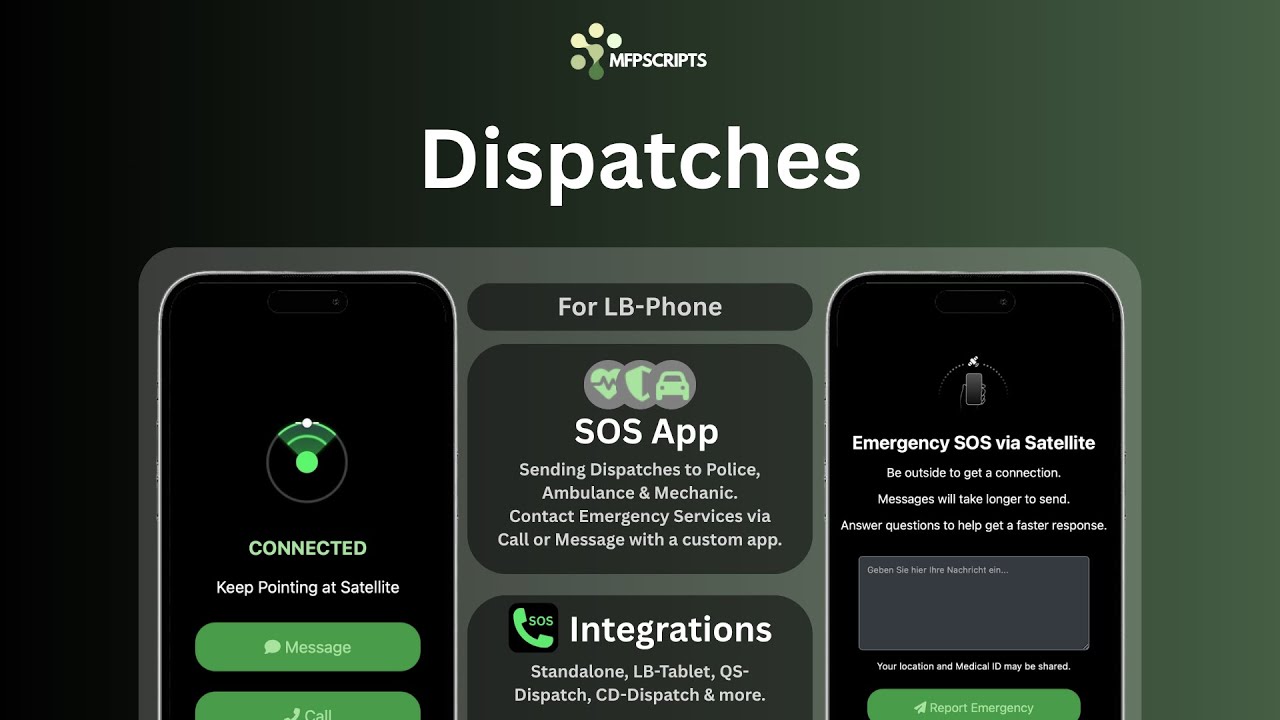 🚨 [FREE] (ESX)(QB)(Standalone) Advanced Dispatches App for LB-Phone - FiveM Releases - Cfx.re ...