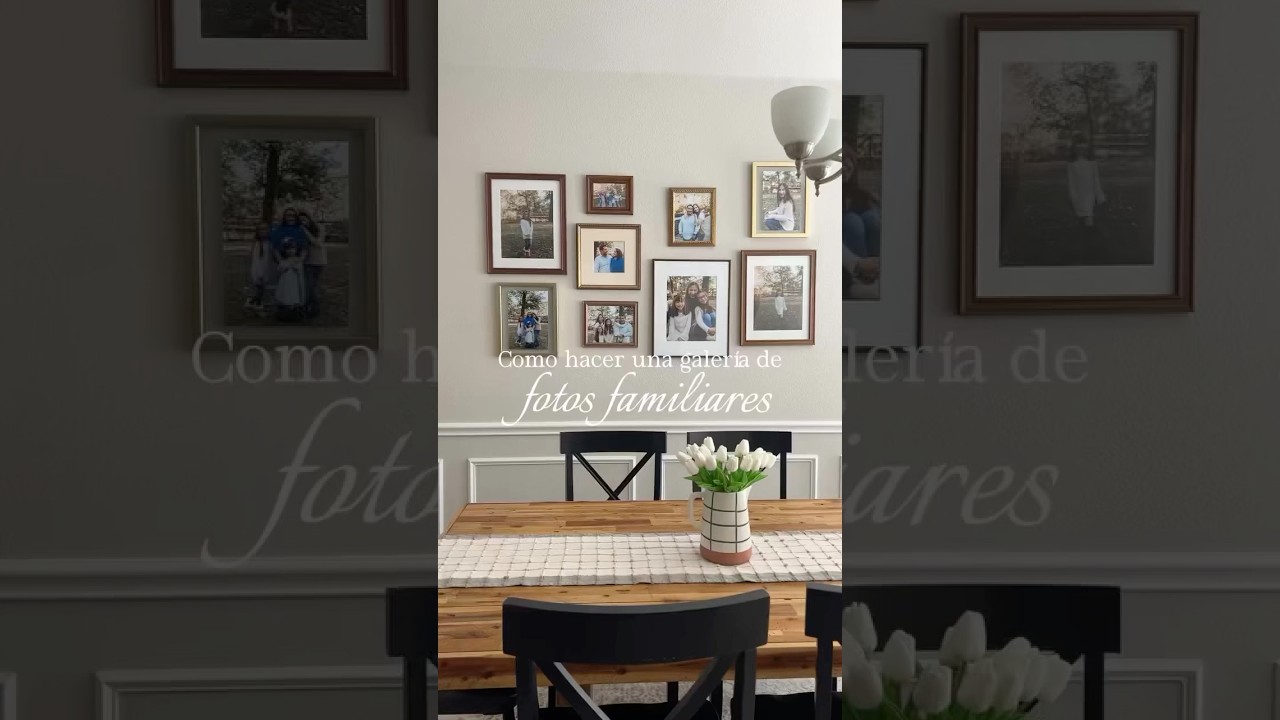 DIY gallery wall ~ galería de fotos familiares #homedecor #bohohomedecor #latinaenusa #decoracion