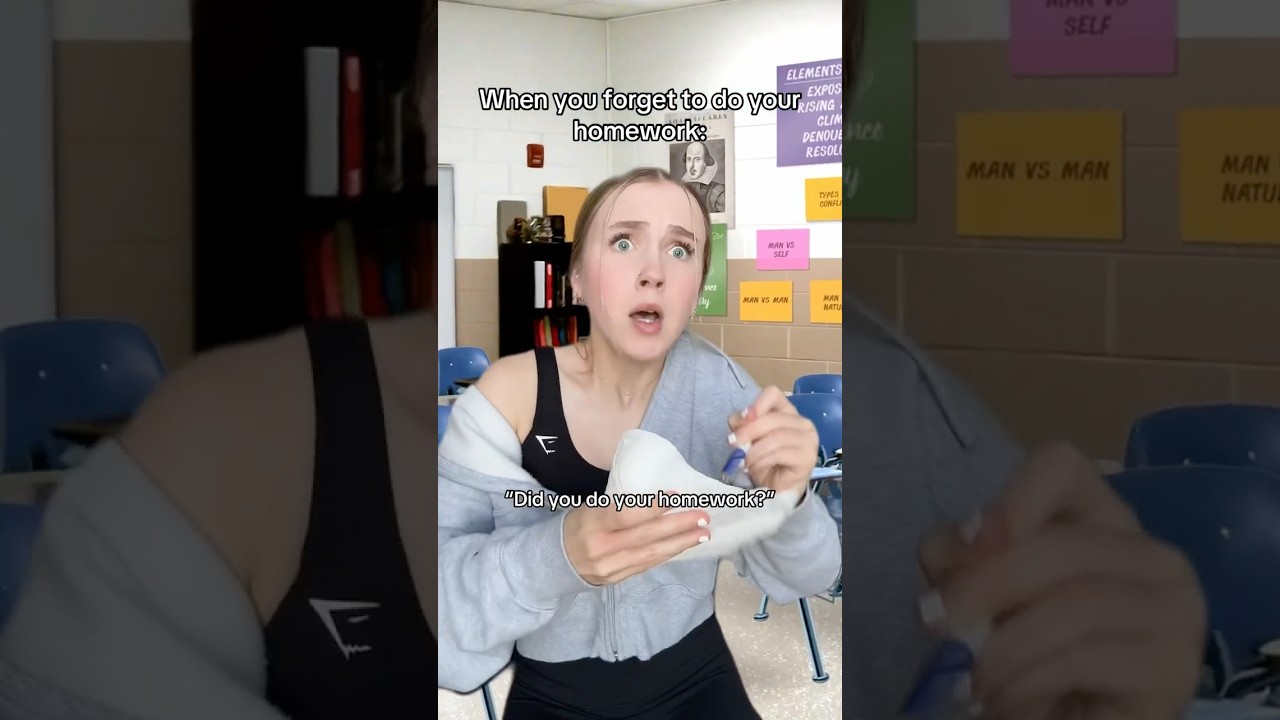 When you forget to do your homework #pov #comedy #relatable #skit