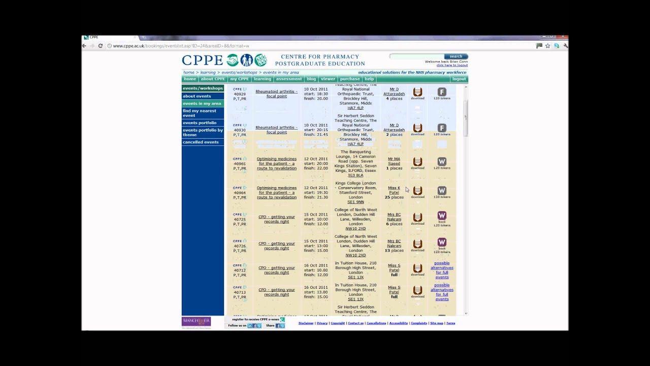 How to...book a CPPE event (GPhC-registered pharmacists/ technicians)