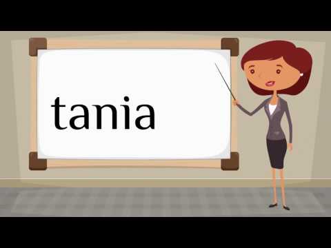 How do you say 'Tanya' in Spanish?
