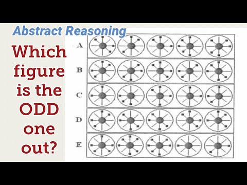 Abstract Reasoning: Which figure is the odd one out? (Wheels circles)