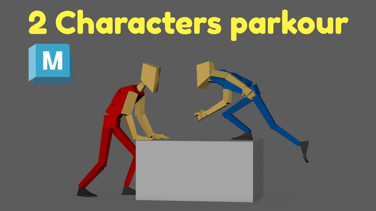 Parkour Animation, 2 characters | 3D Animation
