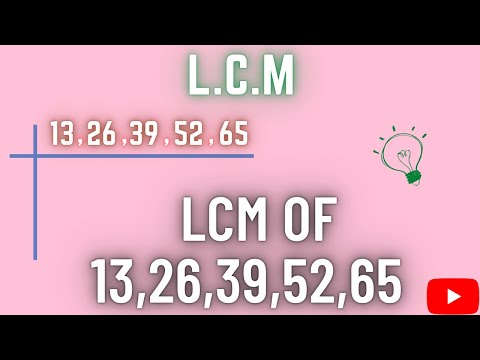 LCM || LCM of 13,26,39,52,65 || how to find LCM | least common multiple | #mathtricks #lcm #maths