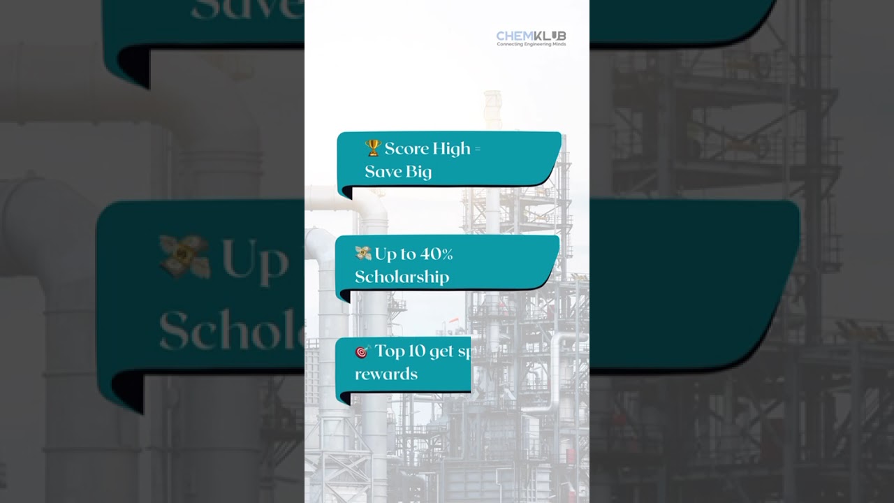 Scholarship Challenge 2026 for Chemical Engineers | Up to 90% Scholarship | ChemKlub