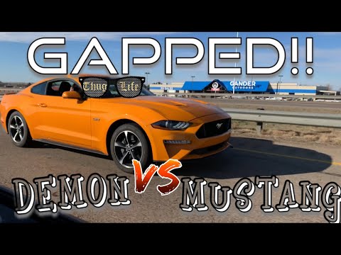 UPDATE: Mustang GT Drag Races Dodge Demon, The Gap Is Massive ...