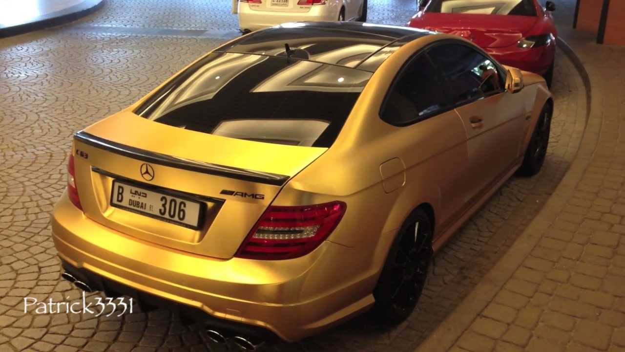 Gold-Wrapped C 63 AMG Coupe is a Nouveau Riche's Dream - autoevolution