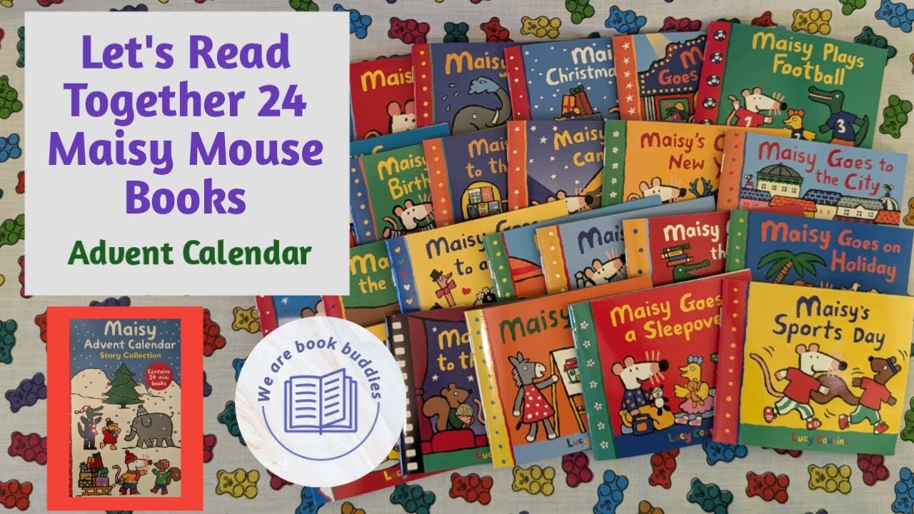 Let's read together all 24 books from the Maisy Advent Calendar Story Collection. Read Along.