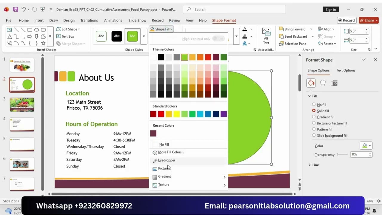 Exp25_PowerPoint_Ch02_CumulativeAssessment_Food_Pantry Chapter 2 | PPT - Final Project | Cumulative