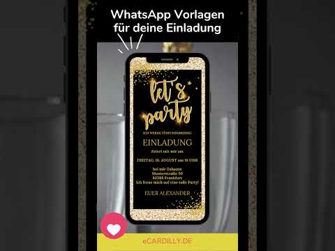 Digitale Einladungskarte - Vorlage - WhatsApp - Einladung per eCard