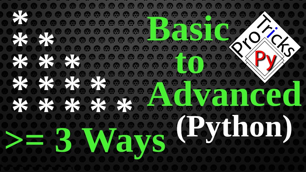 Python Pattern Program - Print Star * in Right Triangle Shape | Star Pattern | Python Star Pattern 2