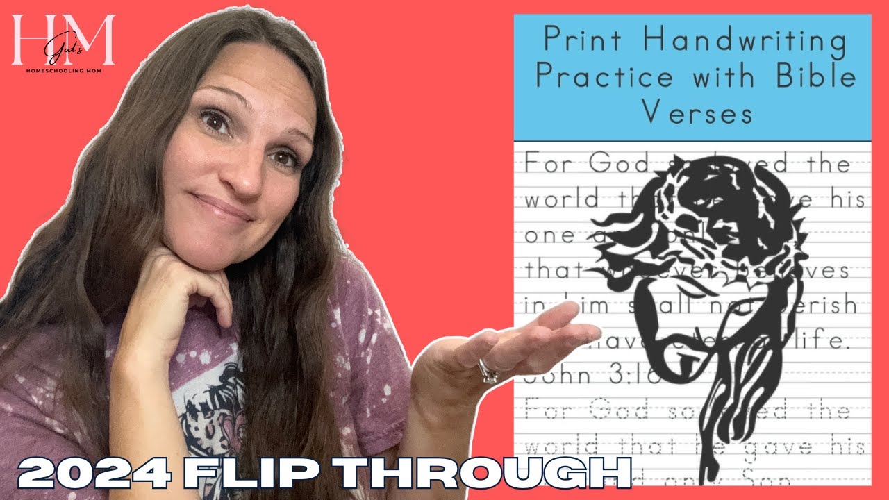 Bible Verse Handwriting Practice Book FLIP THROUGH (2024)