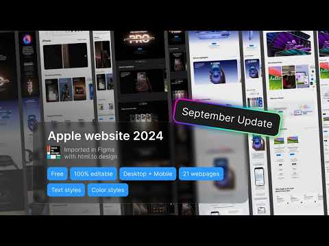 Figma Design Apple website 2024 September update Template Free Download