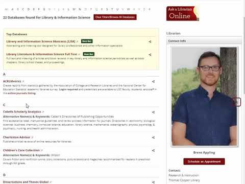 SLIS701 Video Lecture #1: Intro to Library Resources