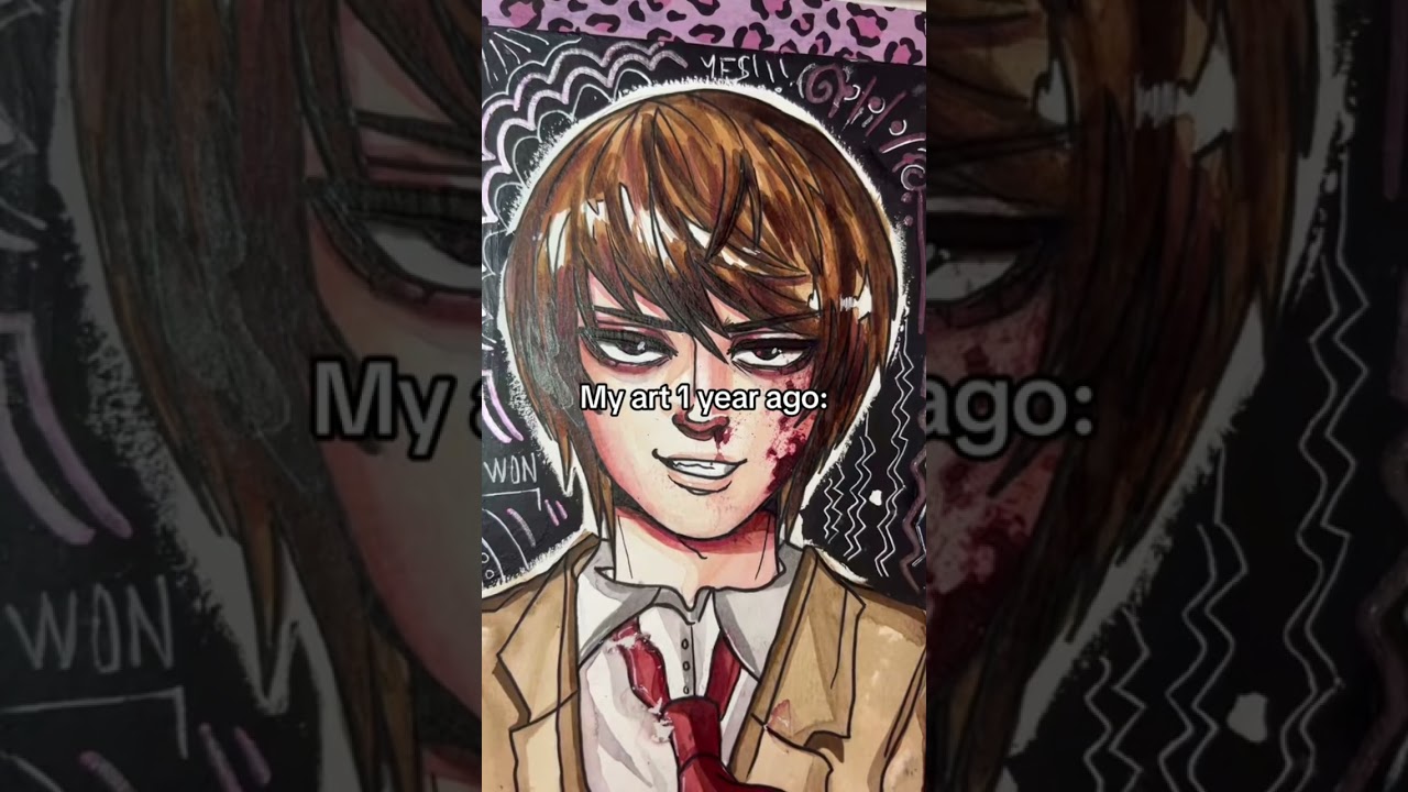 MY ART : 1 year ago VS Now! #art #artartist #artist #drawing #glowup