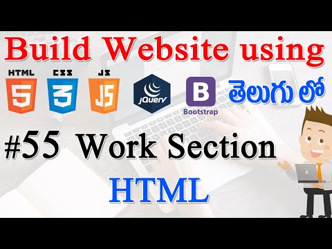 Learn 55 How to Build Website using Html CSS JS jQuery Bootstrap Work Section HTML - Mind Luster