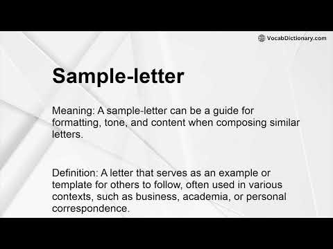 Sample-letter Meaning