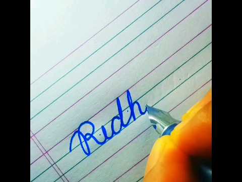 "Ridhan" ❤️ 😍 Beautiful name in Cursive writing #calligrapherambesh #cursive #trending #penmanship