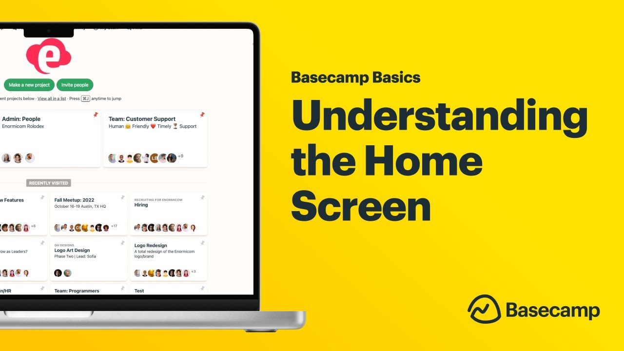 Understanding the Basecamp Home Screen – Basecamp Basics