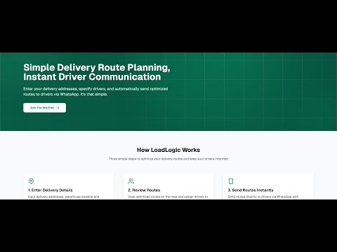 LoadLogic - automate your delivery route planning