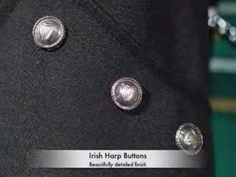 Irish Brian Boru Jacket, Black, with vest | CLAN