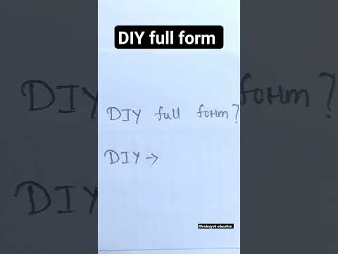 DIY full form ll DIY ka pura nam ll what is the full form of DIY ll #diy #fullform #shorts #viral