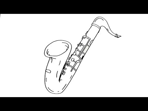 How To Draw A Saxophone Easy Step by Step – I'm Youtuber – Follow my ...