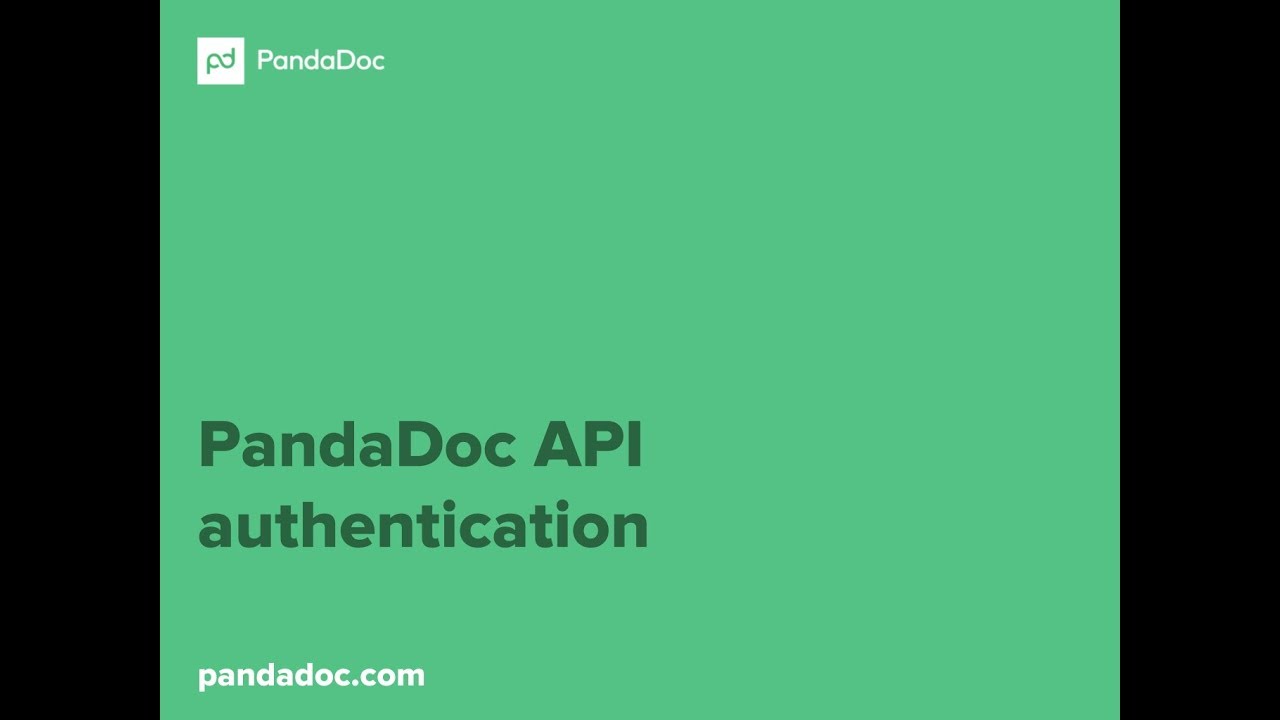 PandaDoc API authentication