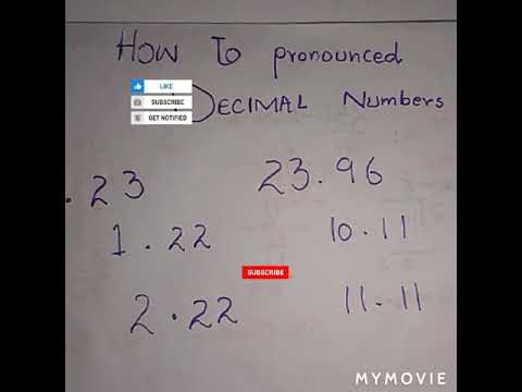 How to pronounce decimal numbers
