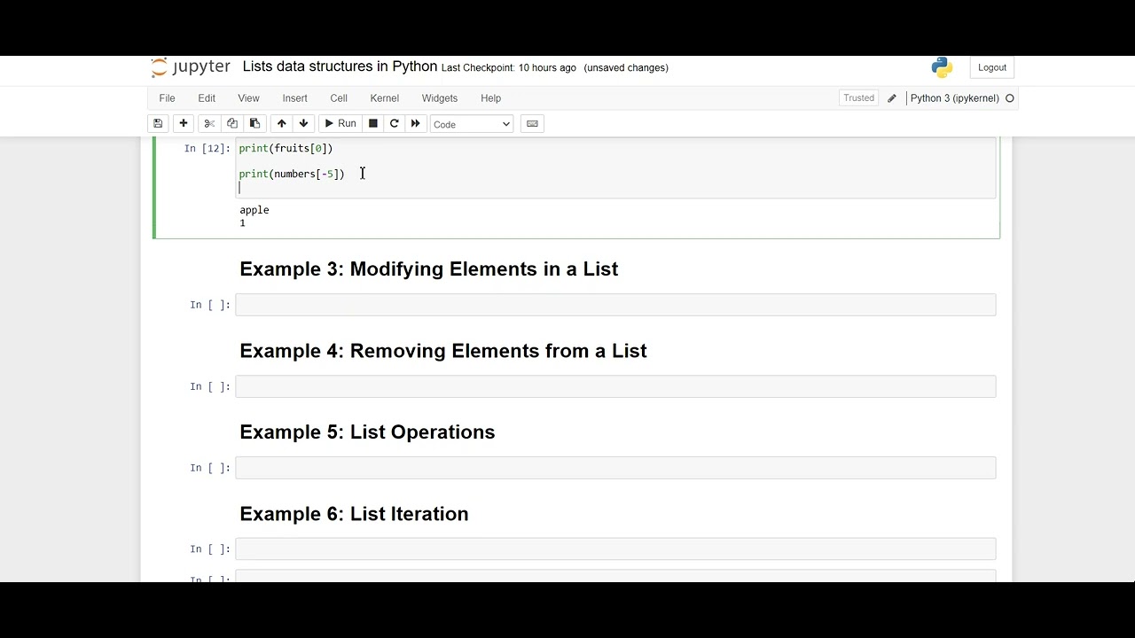 LIST data structures in Python