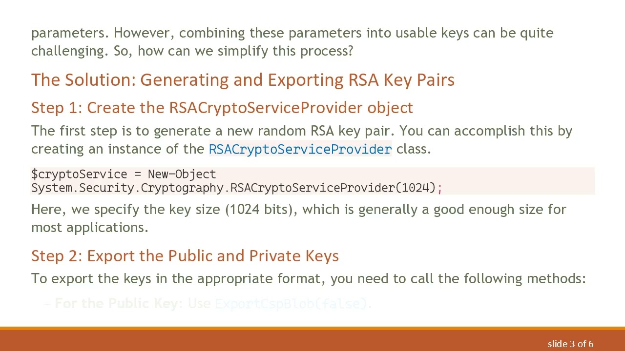 Mastering RSA Encryption with PowerShell: Exporting Public and Private Key Pairs Easily