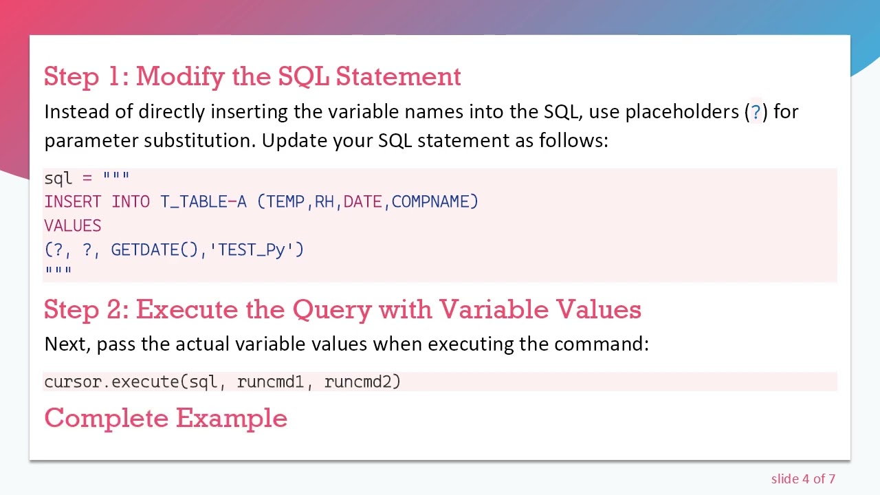 How to Fix pyodbc Insert Statement Errors in Python