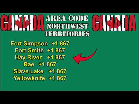 Northwest Territories Area Codes, Fort Simpson, Fort Smith, Hay River, Rae, Slave Lake, Yellowknife