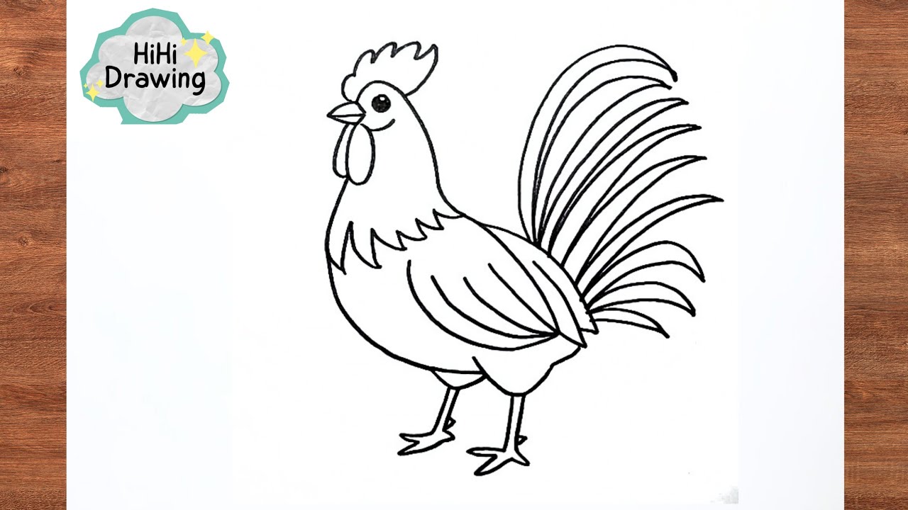 How To Draw a Rooster 🐓 | Drawing Step by Step