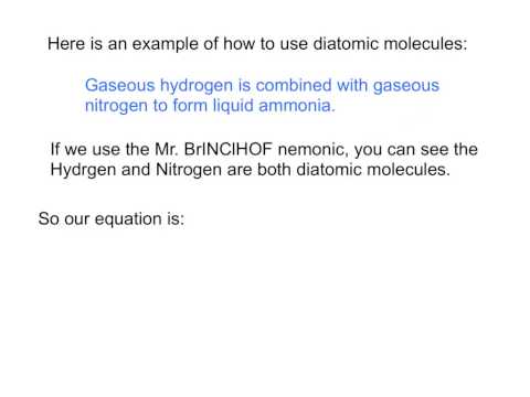 Diatomic Molecules & Using Mr. BrINClHOF