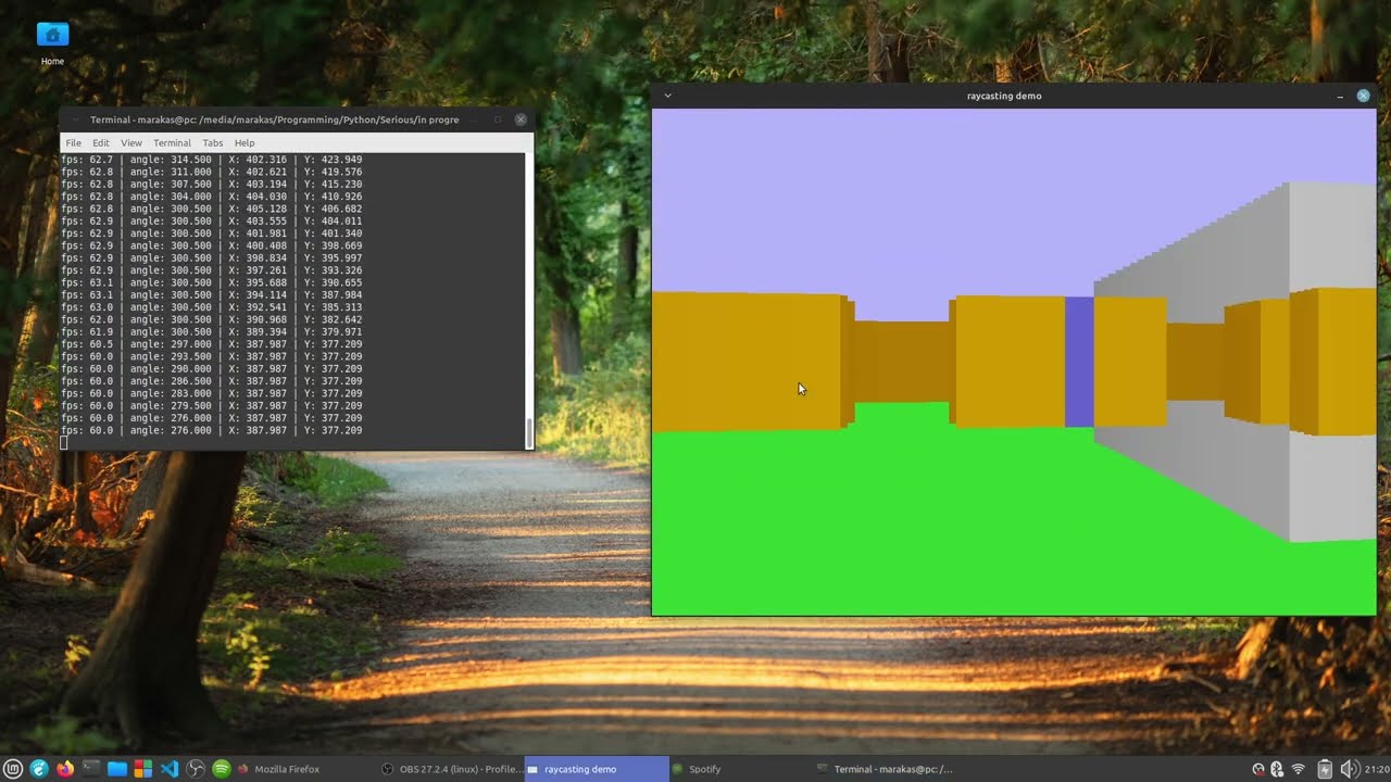 The simplest pseudo-3D engine in python (like Wolfenstein 3D)
