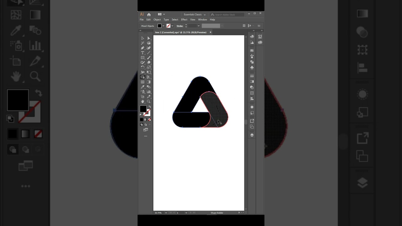 Simple triangle vector logo design - Adobe Illustrator CC #logodesign #logomaker #illustrator