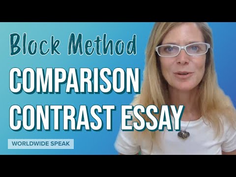 Comparison Contrast Essay | Block Method | English Writing Skills 2020