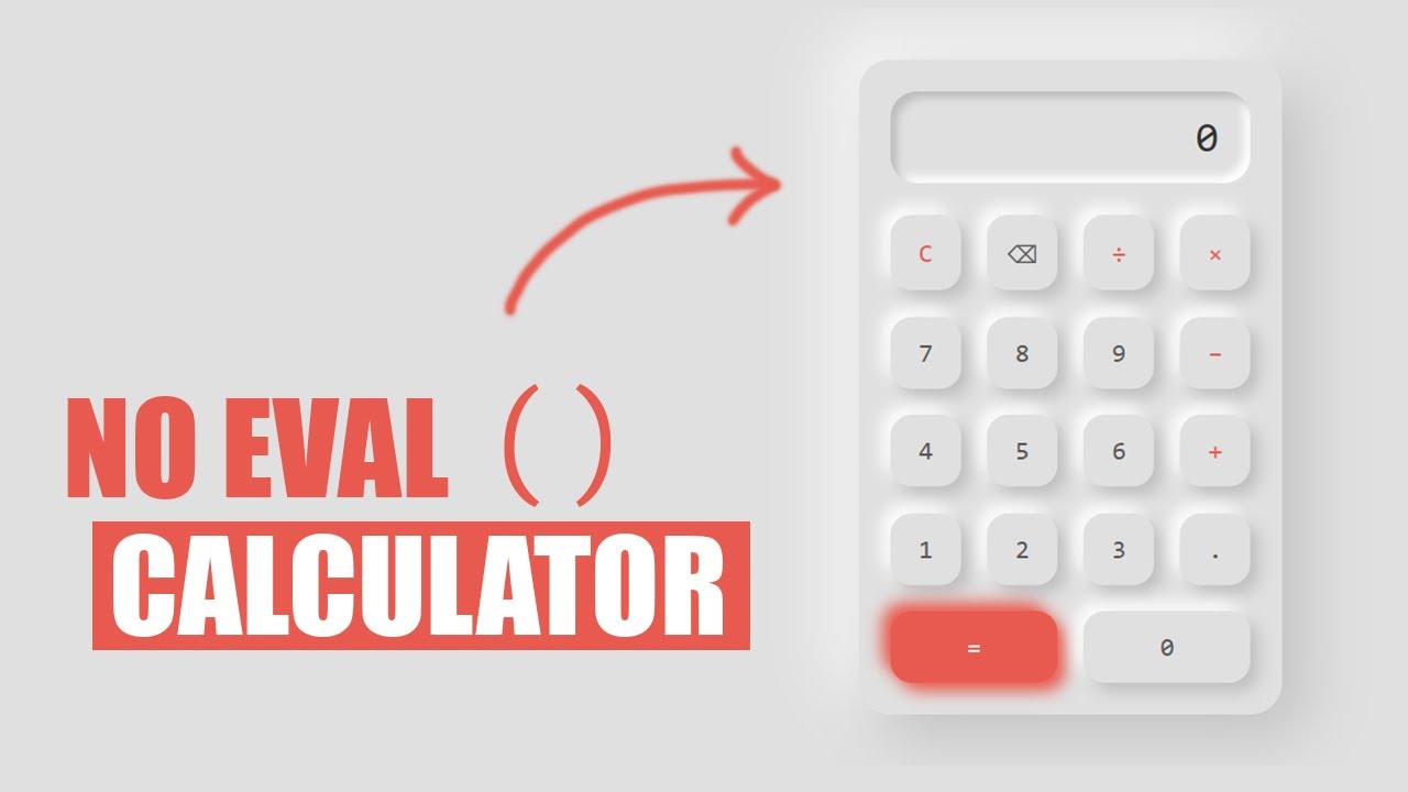 Neumorphism Calculator using HTML CSS and Javascript