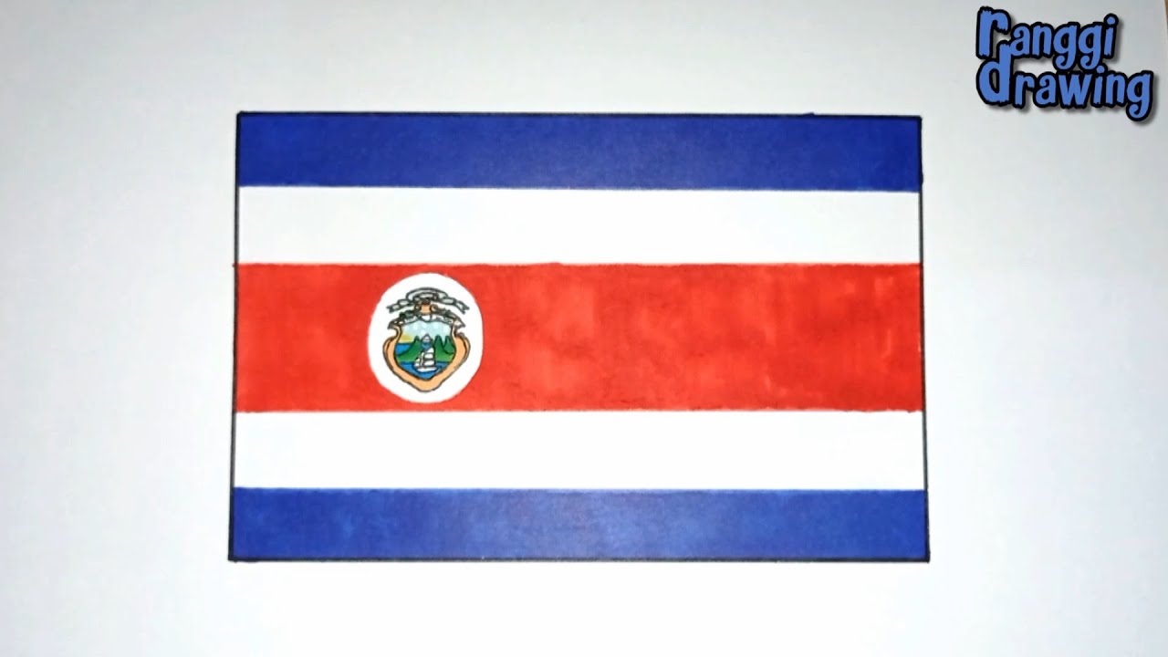 How to Draw The Flag of Costa Rica