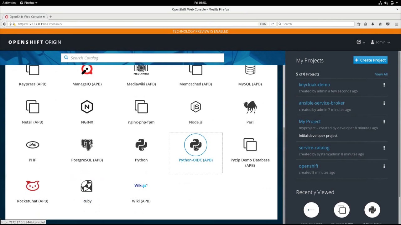 Keycloak APB binding with sample Python App