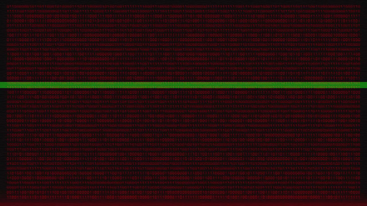 Red Hacker Binary Code Animation