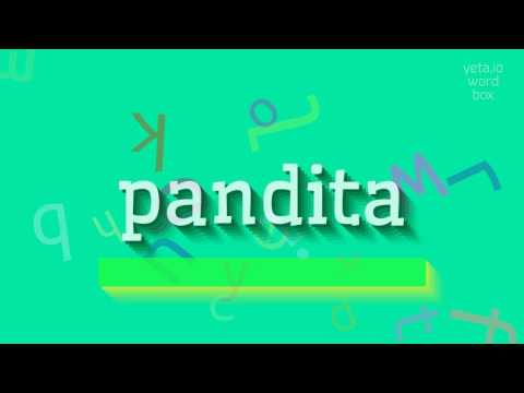 PANDITA - How to pronounce it?