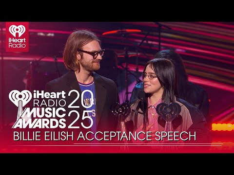 Billie Eilish Accepts The Album Of The Year Award At The 2025 iHeartRadio Music Awards