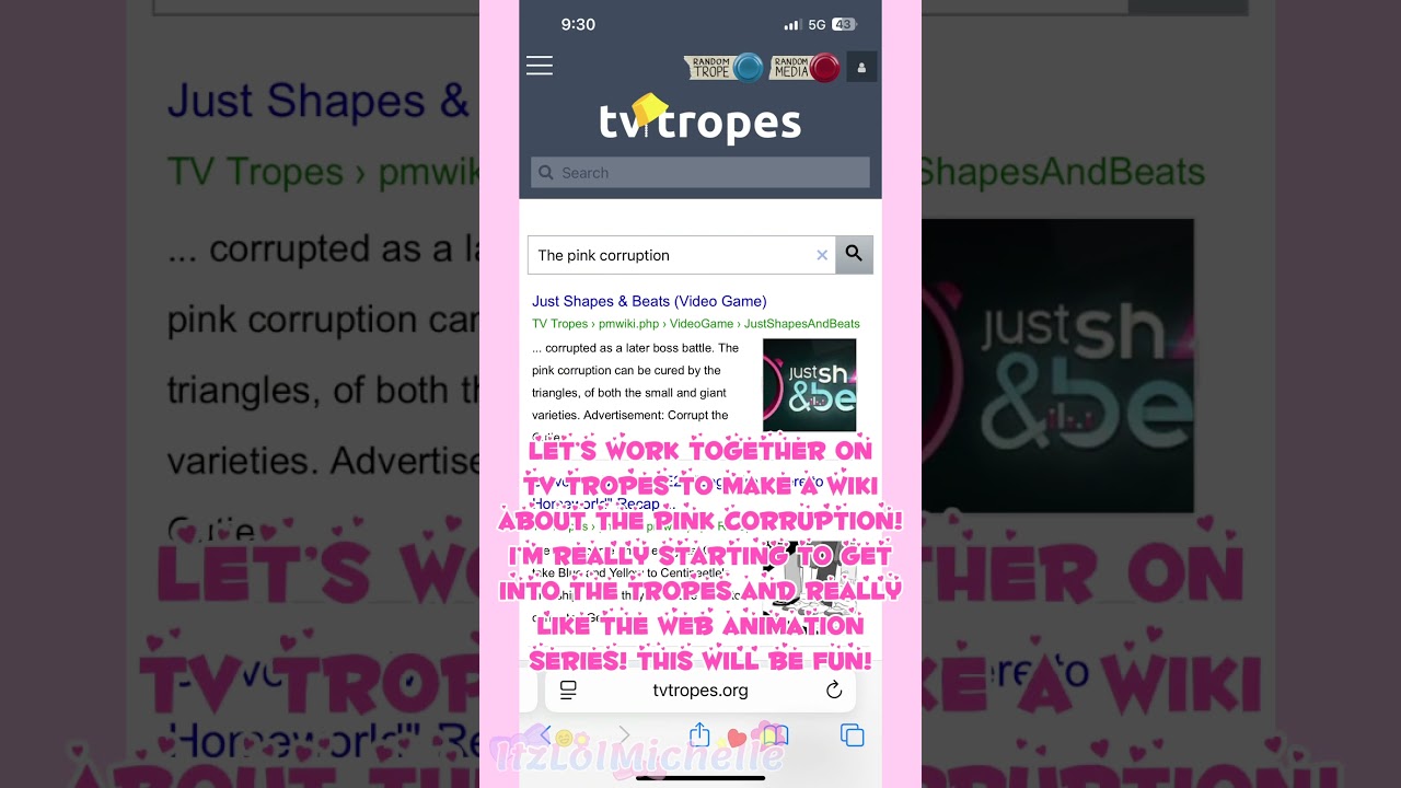 Let’s bring The Pink Corruption on TV Tropes! Shall we?
